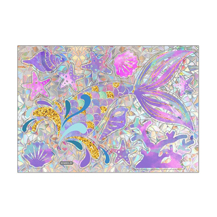 Wall Sticker PVC Electrostatic Glass Sticker for Window Rainbow Prisms ...