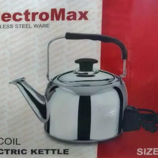 Electromax Electric Jug Stainless Steel Kettle Auto Off Cordless 6 LTR ...