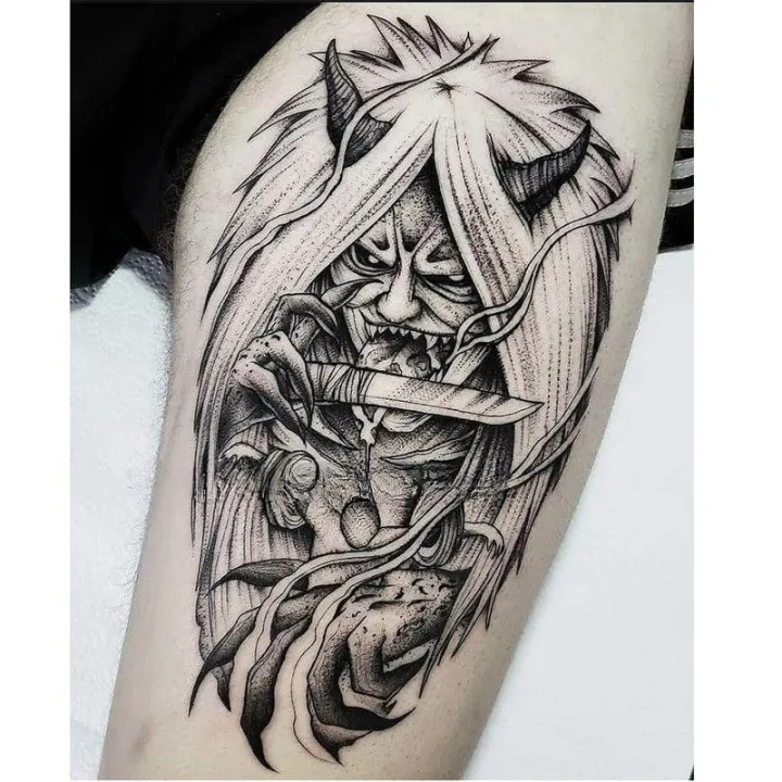 Anime Banshee Seal Do Temporary Tattoos Black Demon Scary Transfer ...