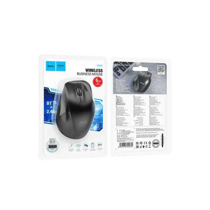 Hoco GM24 Wireless Mouse | Dual-Mode Bluetooth 2.4gHz USB Side Buttons ...