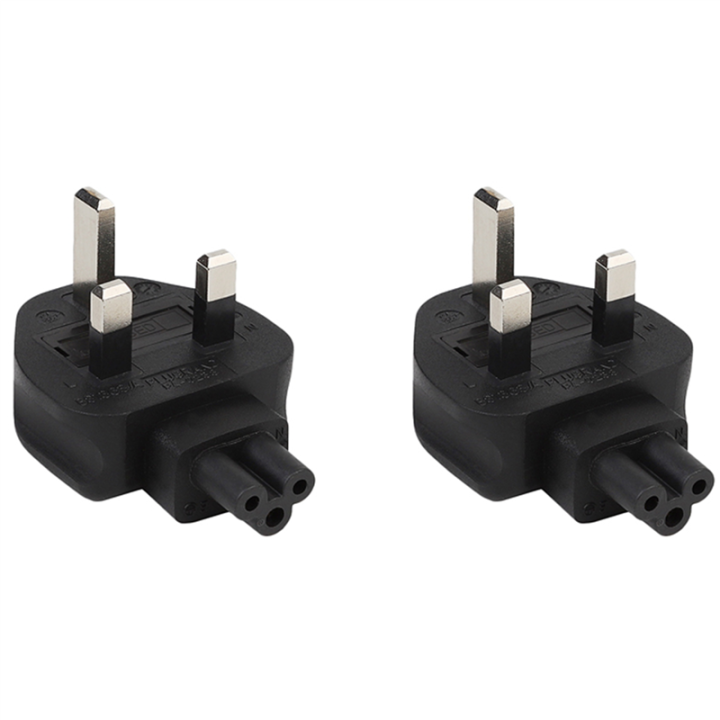 2X Uk 33-Pin Male to Iec 320 C5 Plug ,Uk to C5 Ac Power Adapter Uk Plug ...