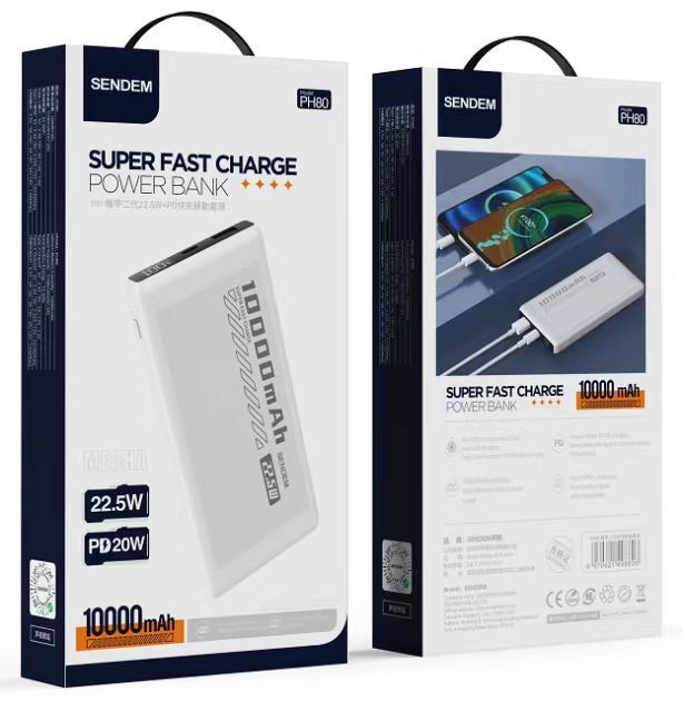 Sendem PH80 22.5W Super Fast Charging PD20W LED Display 10000mah ...
