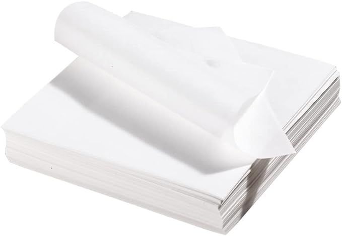 Pack of 5 | 50 cm * 55 cm Baking Paper White Precut Sheet for Cooking ...