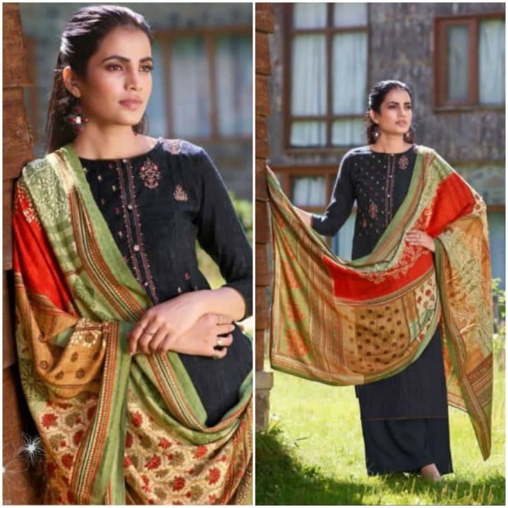 Black Pashmina Fabric Unstitched Kurta Surwal Piece | Daraz.com.np