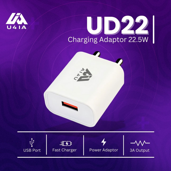 U41A Charging Adaptor 22.5W UD22 | With USB Port | 3A Output | Fast ...