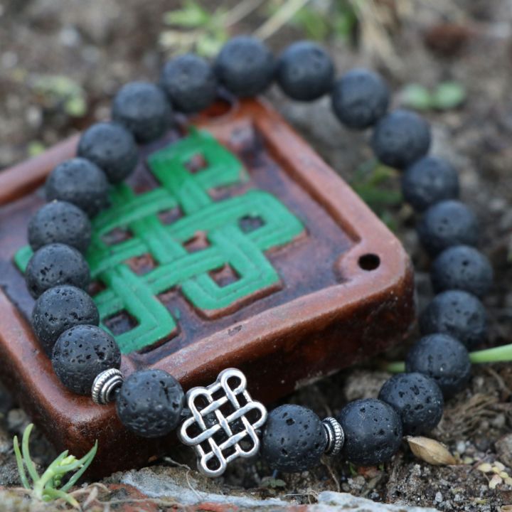 Infinity Lava stone wrist mala/ Bracelet- Lotus Handicrafts | Daraz.com.np