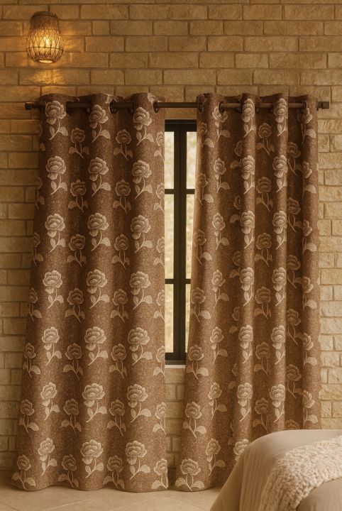 10+ Multicolor Curtain Parda 4*6 Feet Both For Door And Window 1 Piece ...
