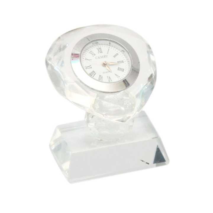 Transparent Analog Crystal Design Small Table Clock - 5 inch | Daraz.com.np