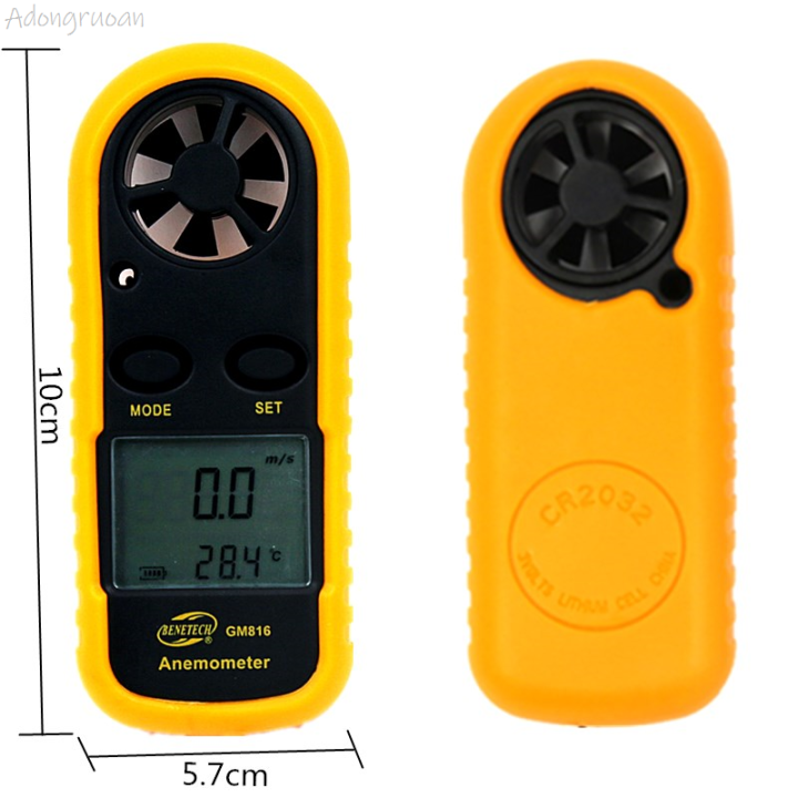 NEW Adongruoan Anemometer Air Wind Speed Gauge Digital Anemometro ...