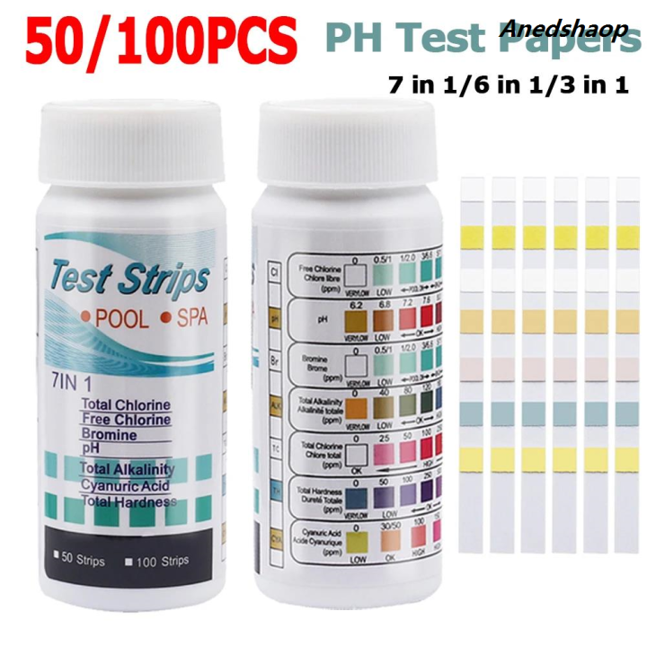 Anedshaop 50/100Strips Swimming Pool PH Test Paper Drinking Water Test ...