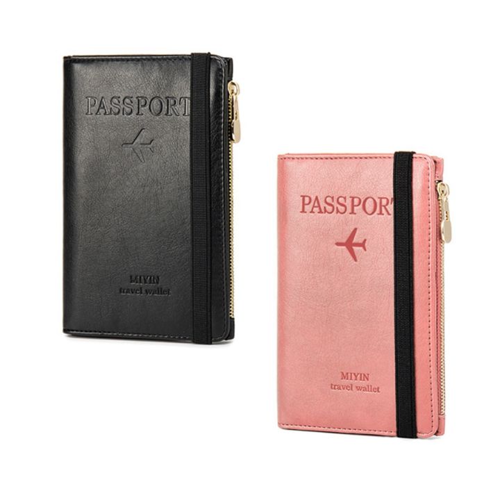2 Pieces Passport Folder Passport Card Holder Multi-Function Degaussing ...