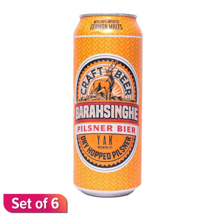 Barahsinghe Pilsner Can Beer, 500ml, 6 Piece | Daraz.com.np