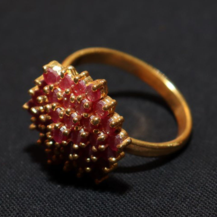 Floral Design Ruby Finger Ring | Daraz.com.np