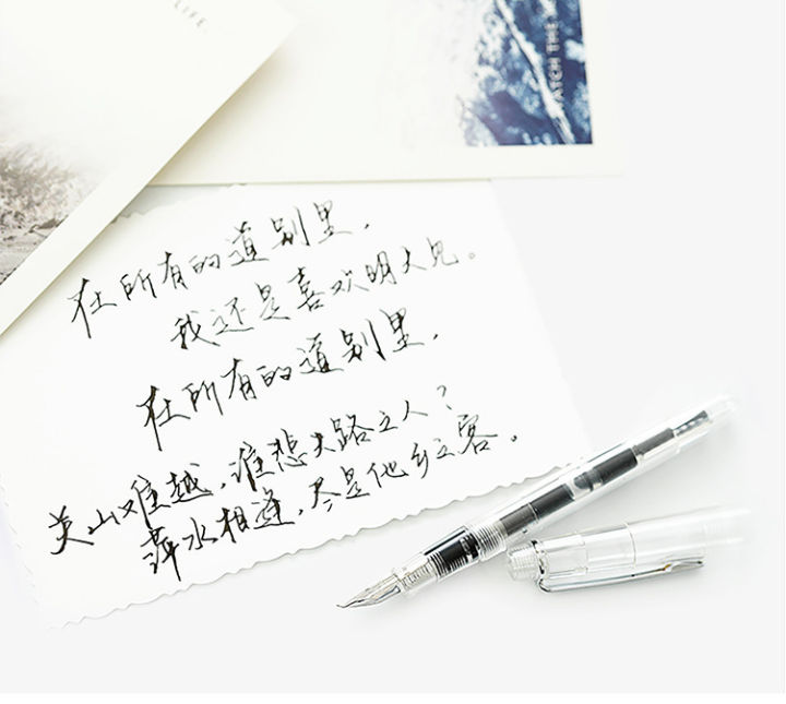 【Mega Sale】Small curved pen thin gold body calligraphy art fountain pen ...