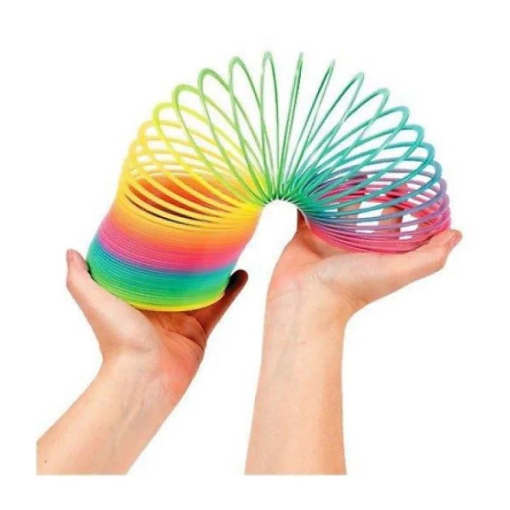 Plastic Magic Spring Rainbow Toy For Kids Size 6x6 CM, Perfect For Gift ...