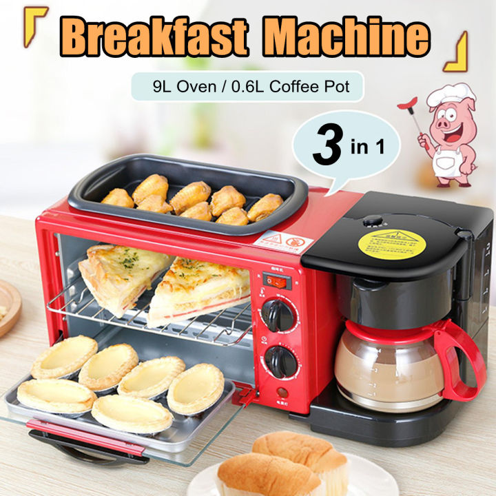 Avinas 3 in 1 Home Breakfast Machine Coffee Maker Electric Oven Toaster ...