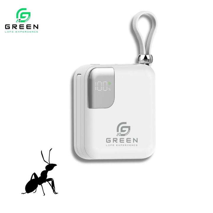 Green Mini Thunder Small Size Power Bank | 10000mAh | Fast Charging ...