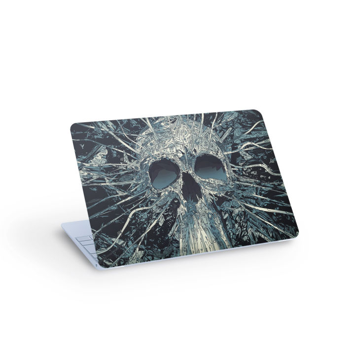 Laptop Back Sticker For Up to 15.6inch Laptop (Grayscale Skull) | Daraz ...