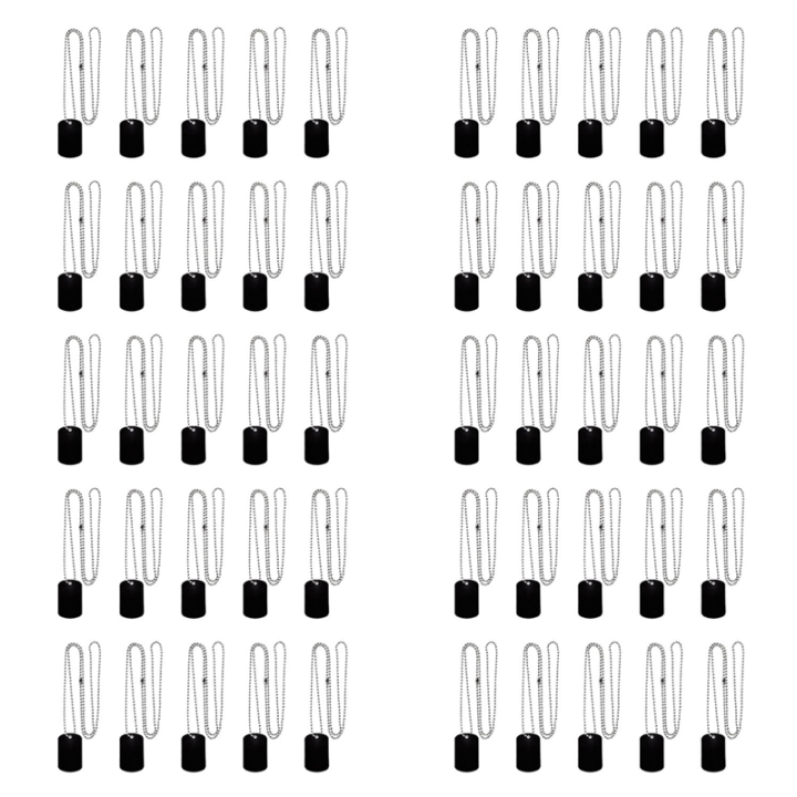 JAERBEE 50 Pack Aluminum Blank Dog Tags for Laser-Engraving with 24 ...