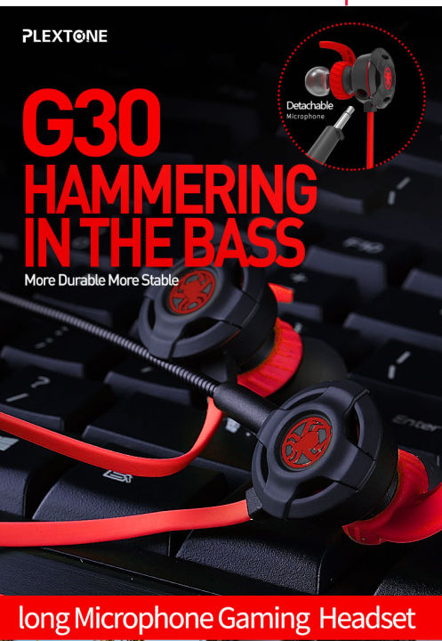 PLEXTONE G30 In Ear Earphone Headphone Gaming Earphones Stereo Computer ...