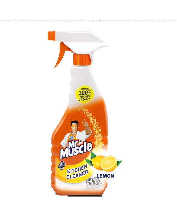 Mr Muscle Kitchen Cleaner Spray 450 ml Kills 99.9% of Germs Powers ...