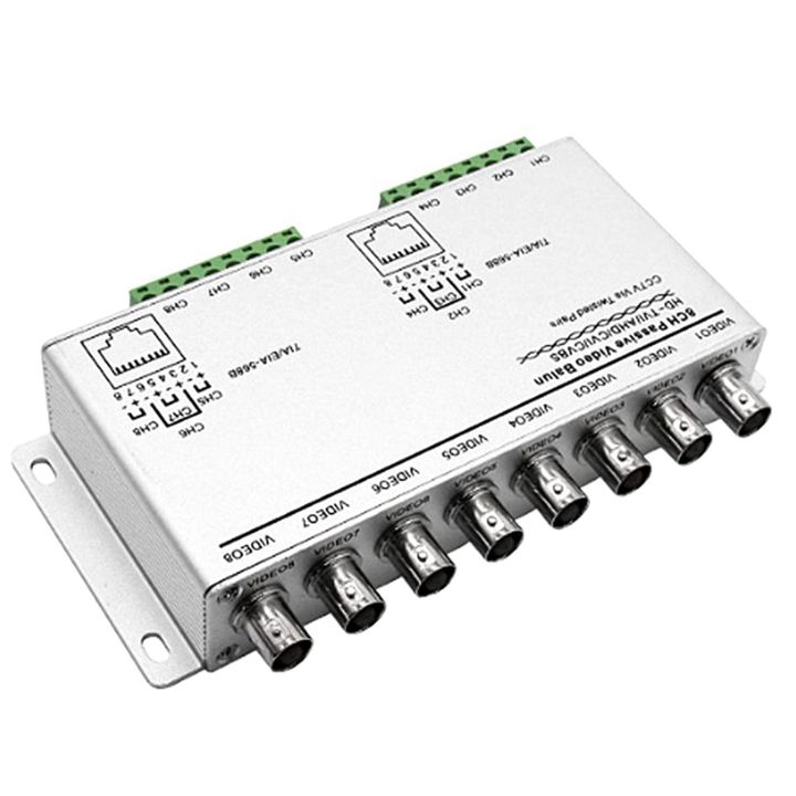 JAERBEE 2X 8-CH UTP 720P/1080P HD Passive Video Balun Transceiver,BNC ...