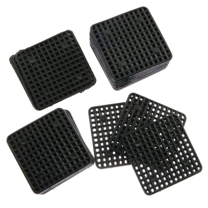 100 Black Flower Pot Holes Square Grid Mat Bonsai Pot Bottom Grid Mat ...
