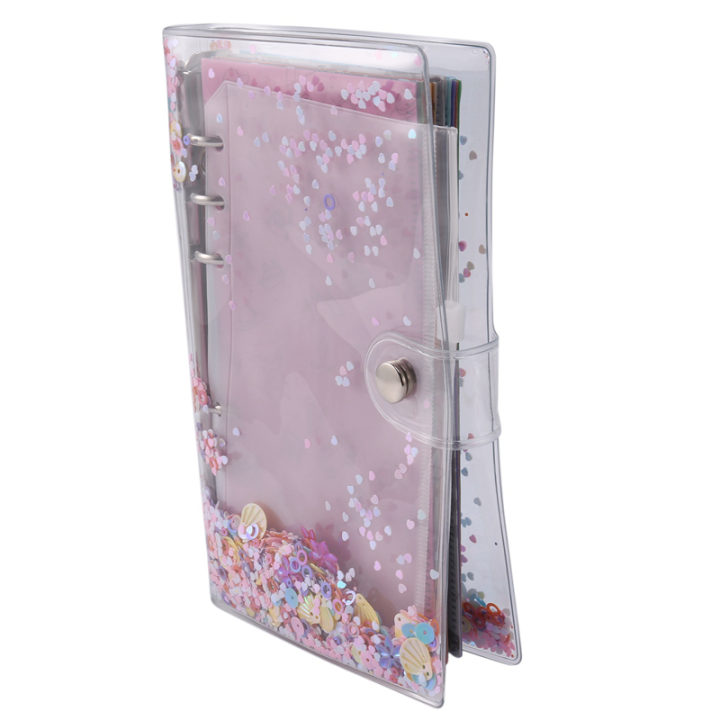 58 Pieces Glitter Binder Cover A6 PVC Binder Cover Sets 4 Sheets Label ...