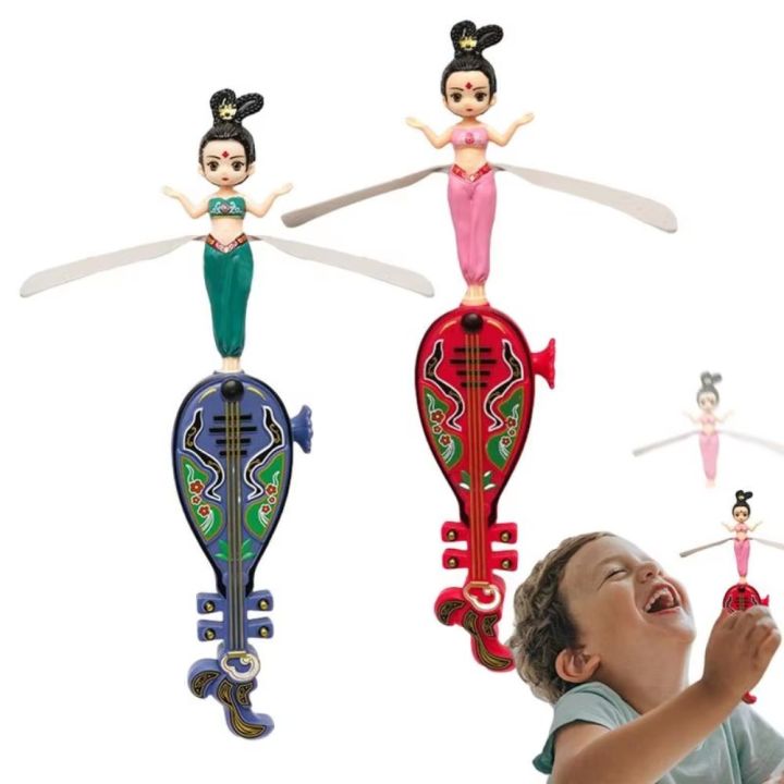 Funny Dancers Flying Dolls Disc Fairy Spinner Toy Cartoon Fairy Flyer ...
