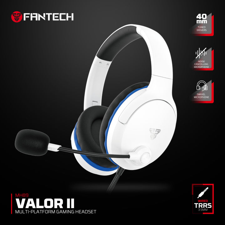 Fantech Valor II MH89 Multi-Platform 3.5 mm Wired Gaming Headset with ...