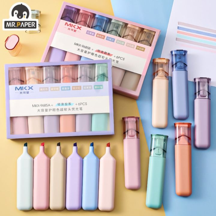 Mr. Paper INS Style Light Highlighter Pen Student Drawing Learn Marker ...