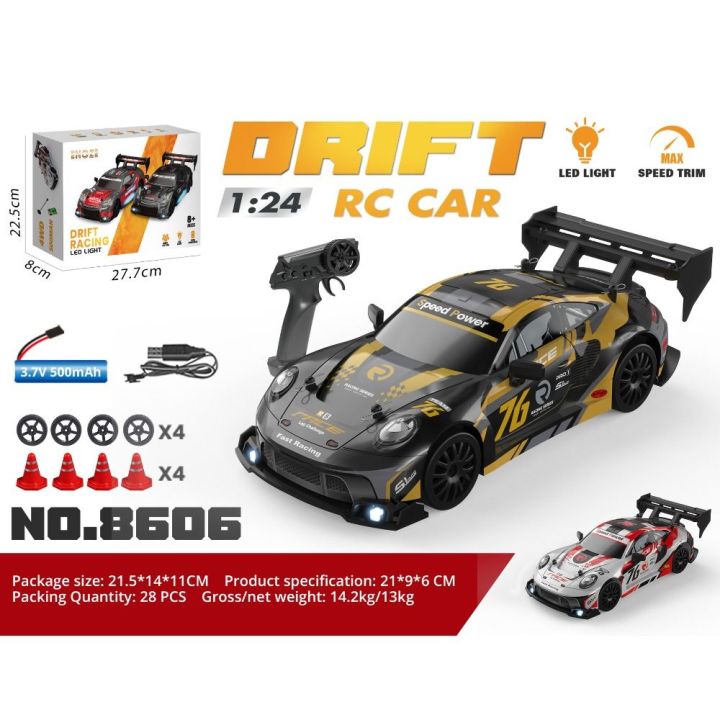 New Plastic RC Drift Car Racing Sports Black Red RC Stunt Car Electric ...