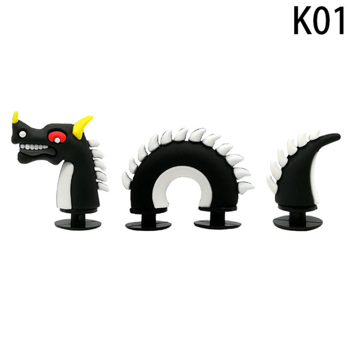 1Set Spoof Cartoon Chinese Dragon PVC Hole Shoe Charms DIY Funny Shoe ...