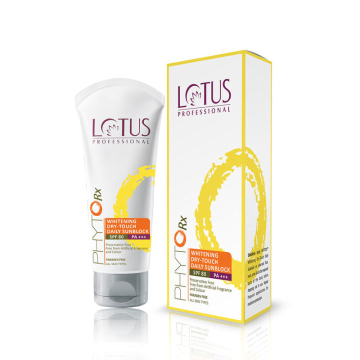 L0TUS Professional PhytoRx Dry-Touch Daily Sunblock SPF 80 PA+++ (50gm ...