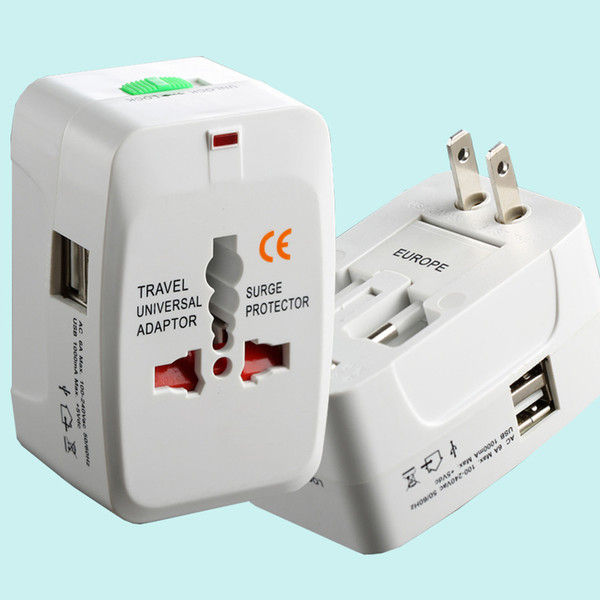 Universal Travel Plug Adapter with 2-Port USB Charging | Compatible ...