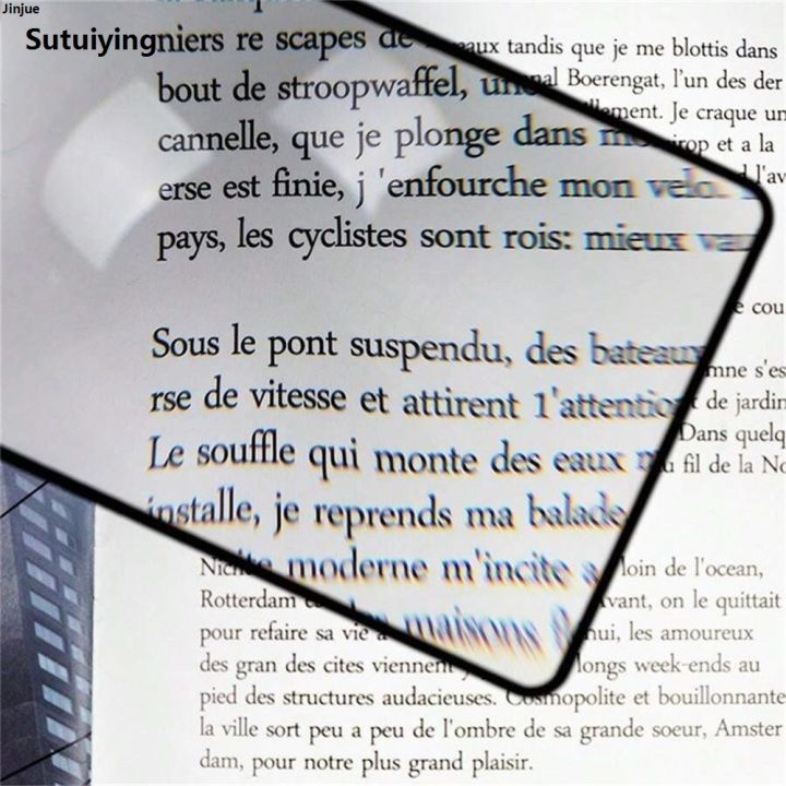 JinjueSutuiying 1pc Book Magnifier , Magnifying Glass For Reading 7x4 ...