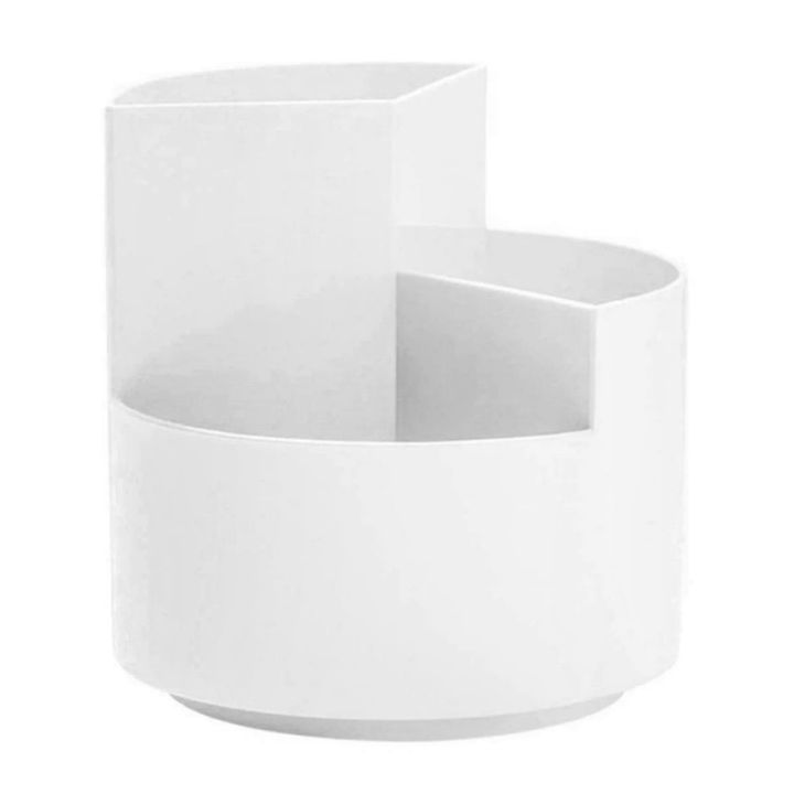 Bizzy 360° Rotating Pen Holder Desk Large Capacity 3-Grid Pencil ...