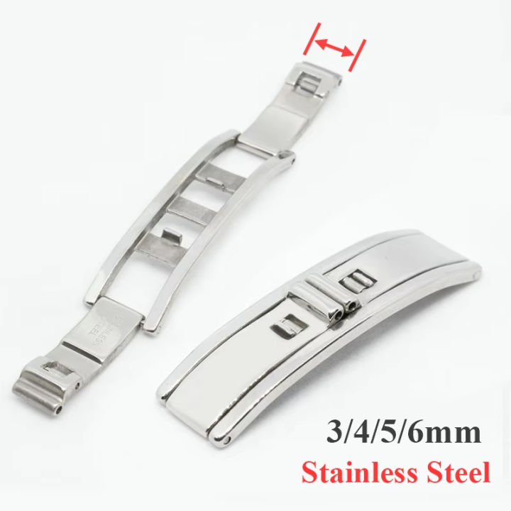 Butterfly Watch Buckle 3mm 4mm 5mm 6mm Stainless Steel Double Pull ...