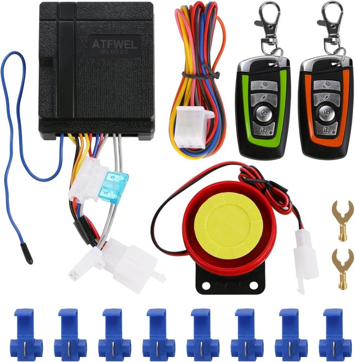 Motorcycle Security Alarm System with Remote Engine Start Anti ...