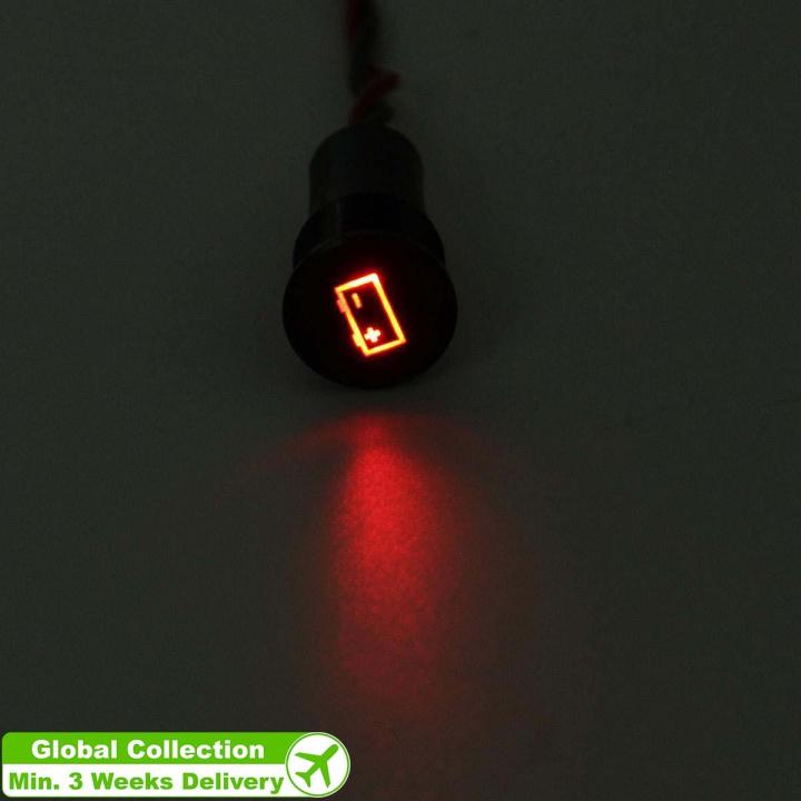 12V 24V 14mm Metal LED Dashboard Panel Warning Light Pilot Indicator ...