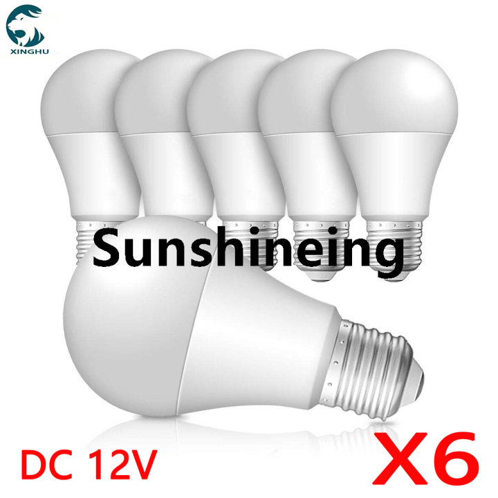 6pcs/lot DC 12V LED Bulb E27 Lamps 3W 5W 7W 9W 12W 15W Bombilla For ...