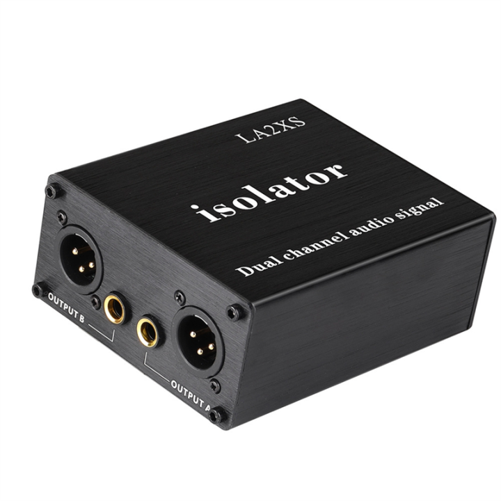 XLR Audio Isolator Dual-Channel Audio Isolator Noise Reduction Filter 6 ...