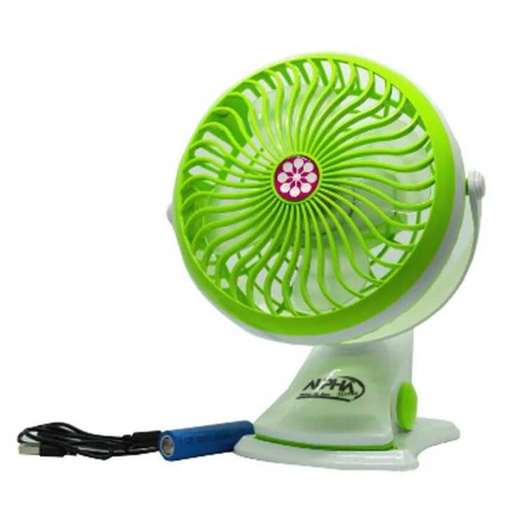 Alpha Home Portable Mini Clip Fan Or Table Fan Rechargeable Battery ...