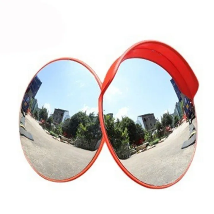 New ABS PC Road Mirrors Orange 30/45/60cm Convex Mirror Security Curved ...
