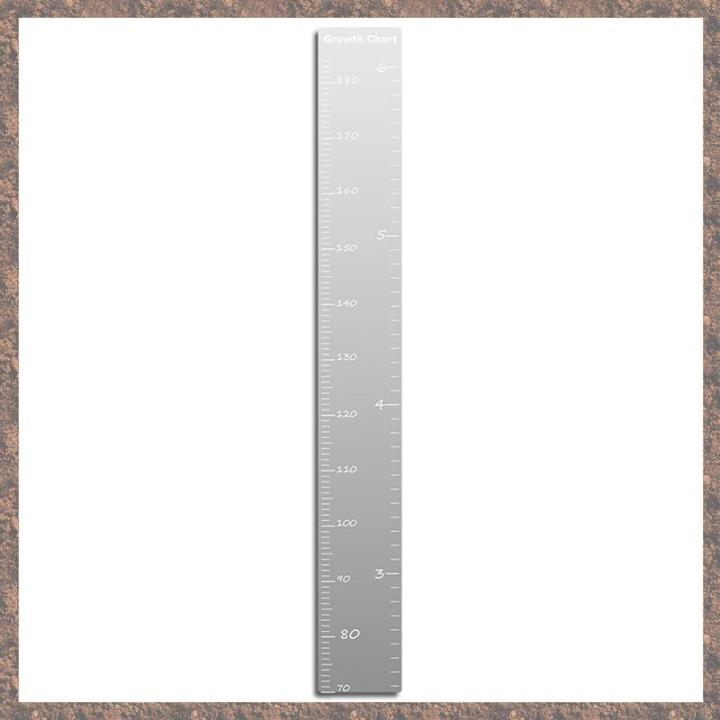 Acrylic Height Measurement Wall Sticker Growth Chart Mirror Decor Ruler ...