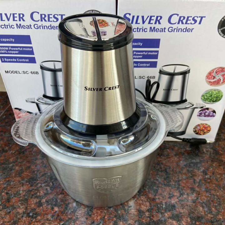 Silver Crest SC-66B - Silver Crest Electric Meat Grinder, 3L Meat & Vegetable Grinder Chopper ...