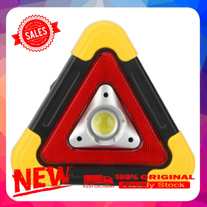Multi-function Solar Rechargeable Car LED Triangle Warning Light Auto ...