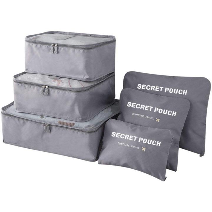 Travel Laundry Cosmetics Luggage Packing Organizers Set Makeup Bags ...