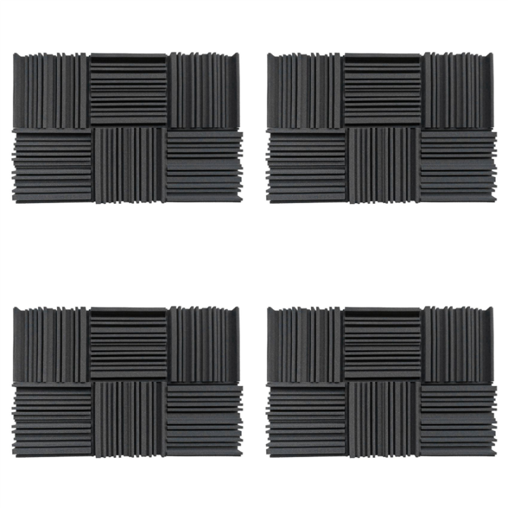 24 Pcs Acoustic Studio Absorption Foam Panel Broadband Sound Absorber ...