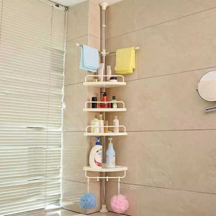 Multi Corner Shelf - No Tools 4 Tier Multi Use Corner Rack/ Shelf ...